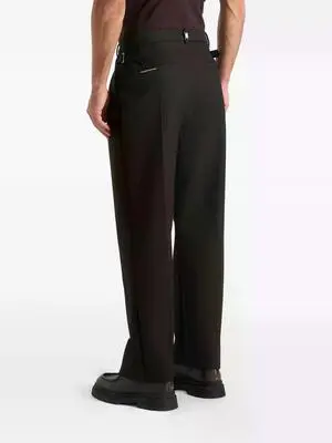 Manière De Voir Pierre Twin Pleat Tailored Trousers Dark Brown