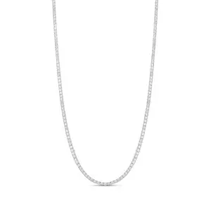 SHYMI Two Mm Classic Tennis Necklace - Silver