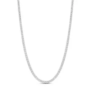 SHYMI Three Mm Classic Tennis Necklace - Silver