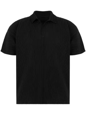 Issey Miyake Pleated Short Sleeved T-shirt - Black