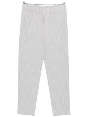 Issey Miyake Plissé-effect Cropped Trousers Homme Pli