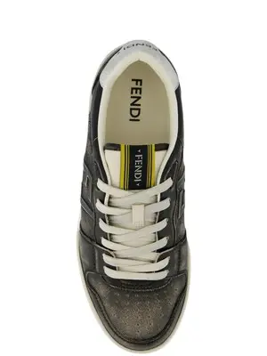 Fendi Distressed-effect Ff Logo Sneakers