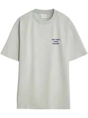Drole De Monsieur Bold Slogan T-shirt - Grey