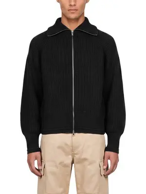 ENTIRE STUDIOS Ribbed-knit Raglan-sleeve Cardigan