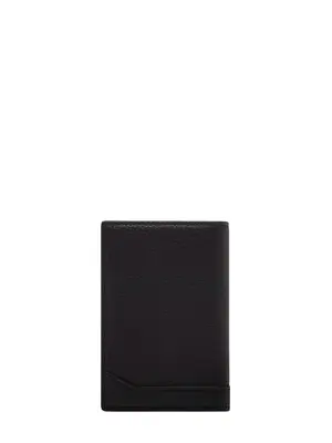 FERRARI Gt Soft Card Holder In Granata Leather