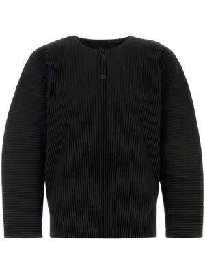 Issey Miyake Pleated Top - Black