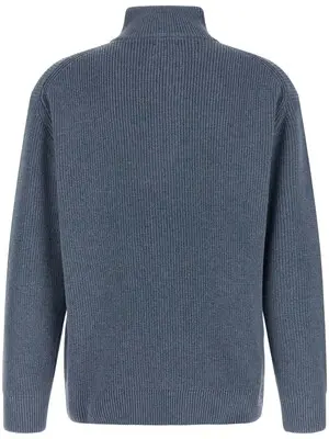 JW Anderson Ribbed Half-zip Knitted Sweater