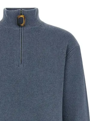 JW Anderson Ribbed Half-zip Knitted Sweater