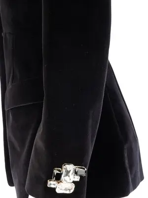 GENNY Crystal-embellished Velvet Jacket