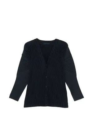 Issey Miyake Pleated Cardigan - Blue