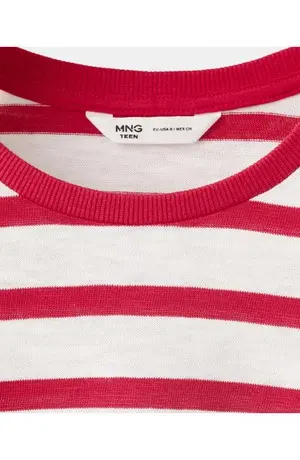 Mango Striped Cotton T-shirt
