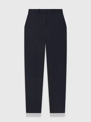 The Fold Clever Wool Blend Livara Trousers - Navy