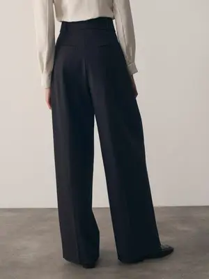 The Fold Clever Wool Blend Cortona Pleat Trousers