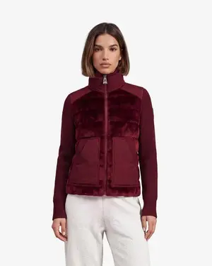 ALPENHAUS Turini Velvet Short Hybrid Lightweight Jacket Cabernet