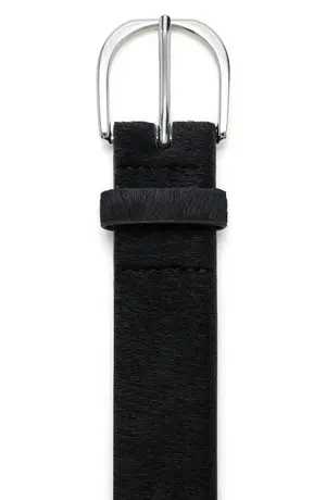 Mango Genuine Calf Hair Leather Belt