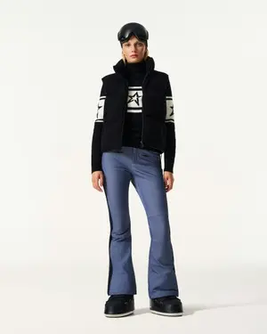 Perfect Moment Merino Wool & Cashmere Down Gilet - Black