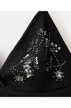 Mango Embroidered Halter Top