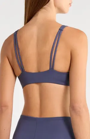 LEFT ON FRIDAY Sunday V-neck Bikini Top - Varsity