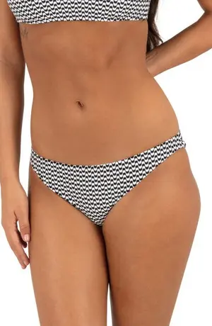 Hurley Max Poptic Stripe Bikini Bottoms - Black