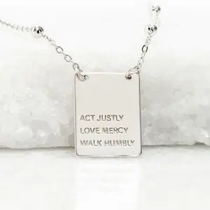 STARFISH PROJECT Act Justly Sterling Necklace