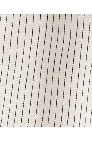 Mango Striped High Waist Wide Leg Jeans