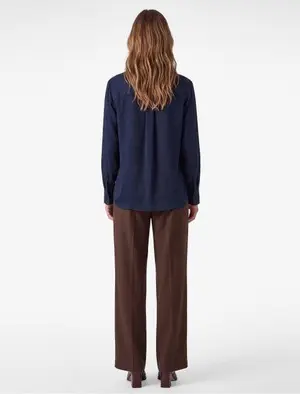 Koton Long Sleeve Collared Satin Shirt