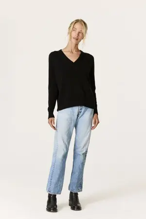 Naked Cashmere Harlyn Cashmere V-neck Sweater - Black