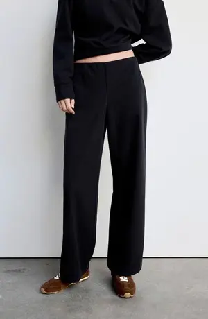 Mango Straight Mid Rise Knit Pants