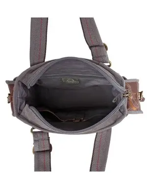 TSD BRAND Turtle Ridge Canvas Organizer Tote - Grey