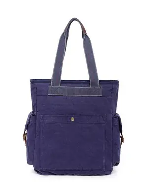 TSD BRAND Atona Canvas Utility Tote - Navy