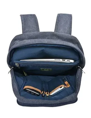 TSD BRAND Trail And Tree Canvas Double Backpack Set - Navy