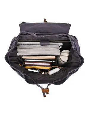 TSD BRAND Coast Ranch Canvas Laptop Backpack - Grey