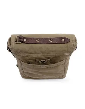 TSD BRAND Coastal Canvas Flap Crossbody Bag - Olive