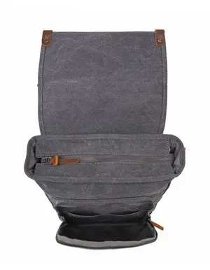 TSD BRAND Discovery Canvas Laptop Backpack - Grey