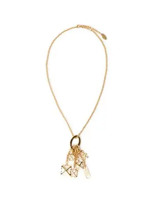 Off-White Snap-hook Necklace With Pendants