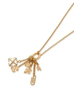Off-White Snap-hook Necklace With Pendants