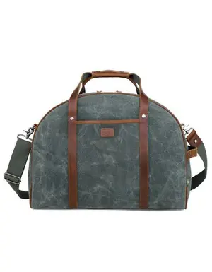 TSD BRAND Stone Creek Waxed Canvas Travel Bag - Teal