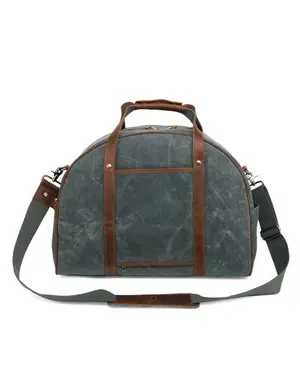 TSD BRAND Stone Creek Waxed Canvas Travel Bag - Teal