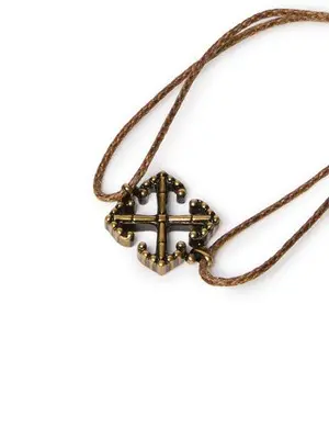 Off-White Vintage Arrow Cord Bracelet With Magnetic Closure