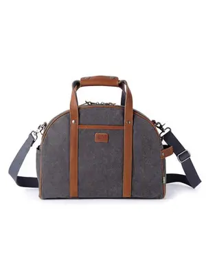 TSD BRAND Stone Creek Waxed Canvas Duffle Bag - Grey