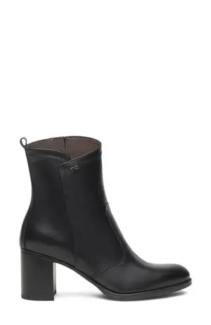 NEROGIARDINI Leather Block Heel Bootie
