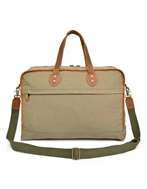 TSD BRAND Valley Oak Waxed Canvas Convertible Duffle Bag - Olive