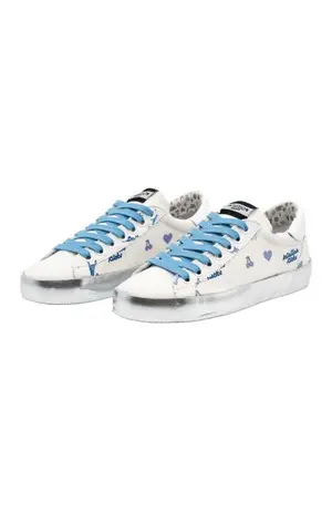 INTUITION KICKS Fiducia Italian Denim Canvas Evil Eye Sneaker - Blue