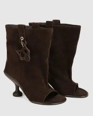 NAKED WOLFE Kindly Suede/leather Boots - Stone