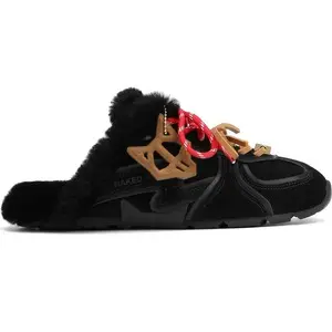 NAKED WOLFE Adorn Suede Slip-ons - Black