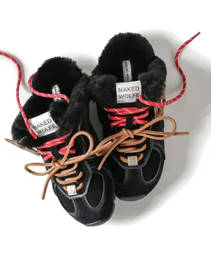 NAKED WOLFE Adorn Suede Slip-ons - Black