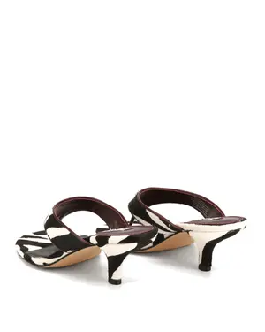 NAKED WOLFE Marley Pony Sandals - Zebra