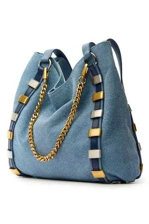 RAPT Links Leather Tote - Denim