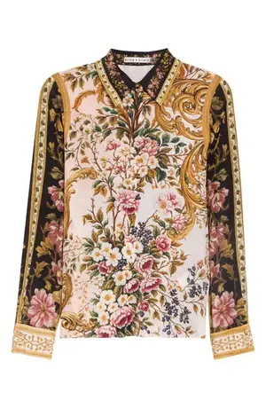 Alice + Olivia Willa Silk Button-front Shirt<br /><br /><br /><br /><br /><br /><br />willa Placket Silk Shirt