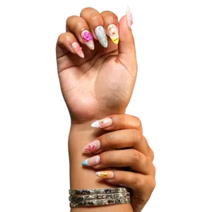 3H NAILS Miamimedium Almond Press-on Nails